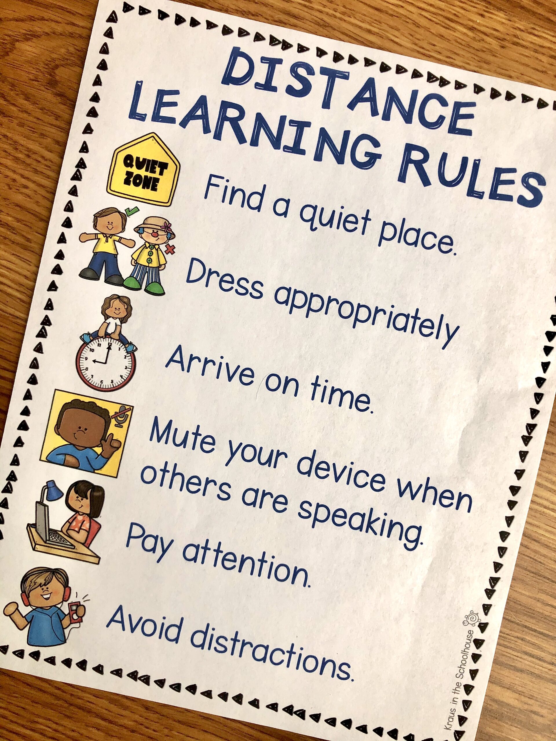 Distance Learning Rules and Expectations – Kraus in the Schoolhouse